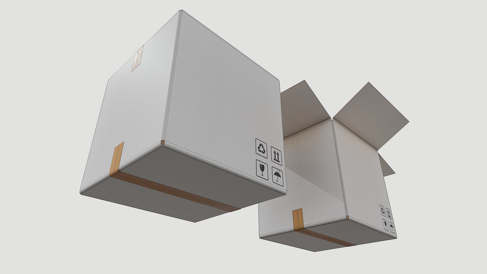 3D Cardboard Box 11 With Pbr 4K 8K Model - TurboSquid 1719972