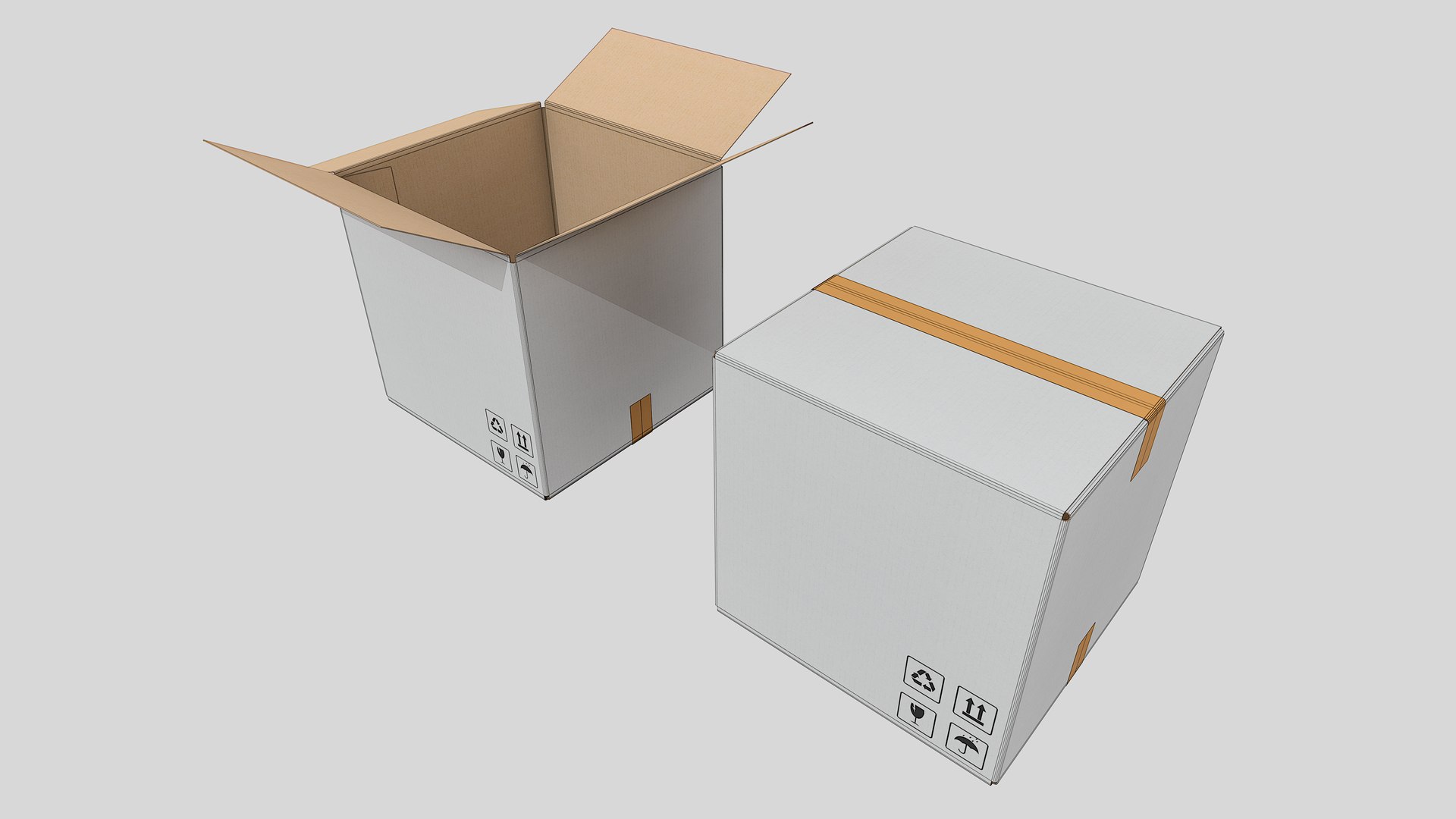 3D Cardboard Box 11 With Pbr 4K 8K Model - TurboSquid 1719972