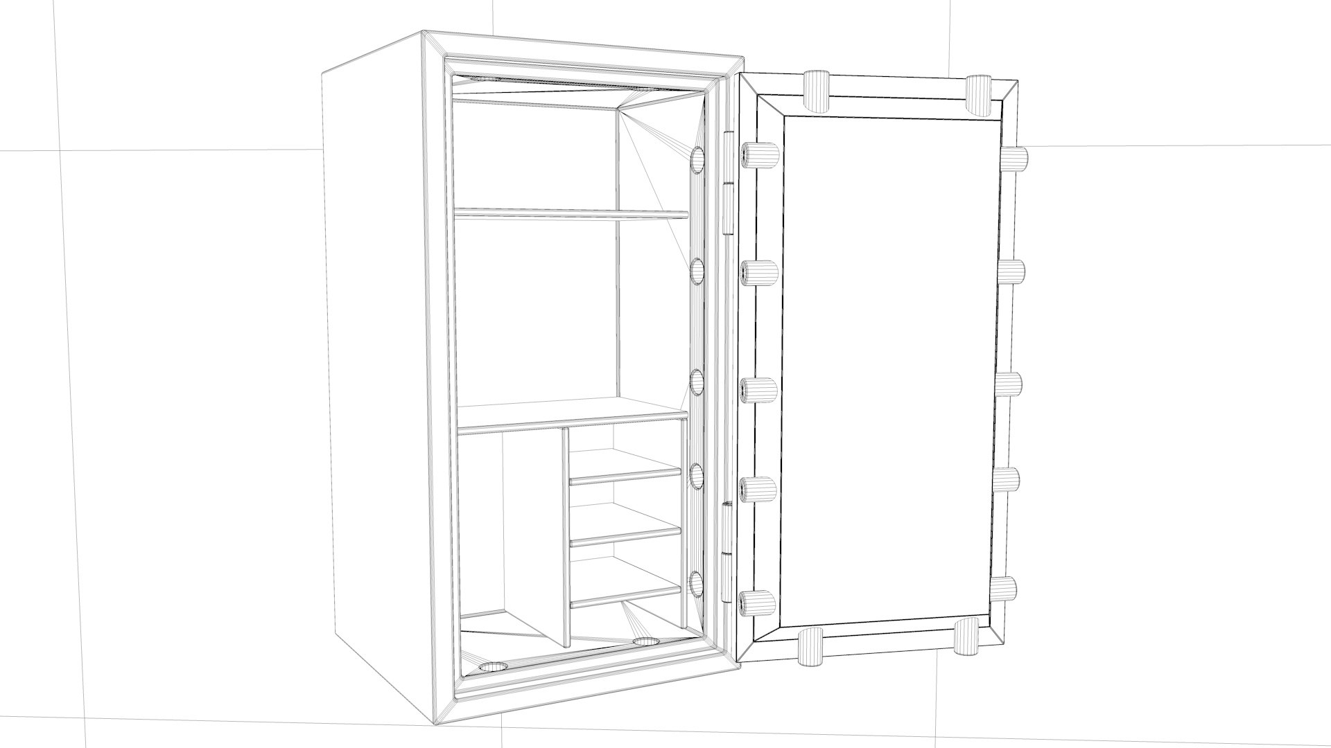 3D Classic Safe Model - TurboSquid 1771570