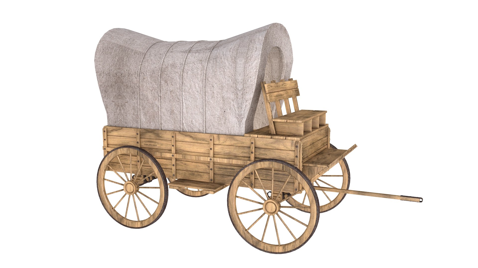 Wooden wagon 3D model - TurboSquid 1908162