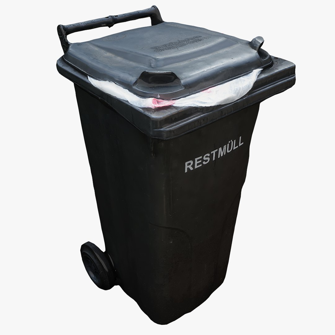 3D Outdoor Trash Can 01 model - TurboSquid 2064891