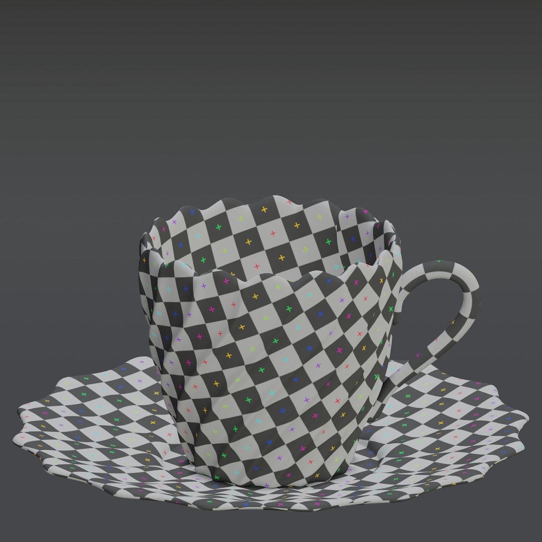 Fluted Twisted Teacup Model - TurboSquid 1733227