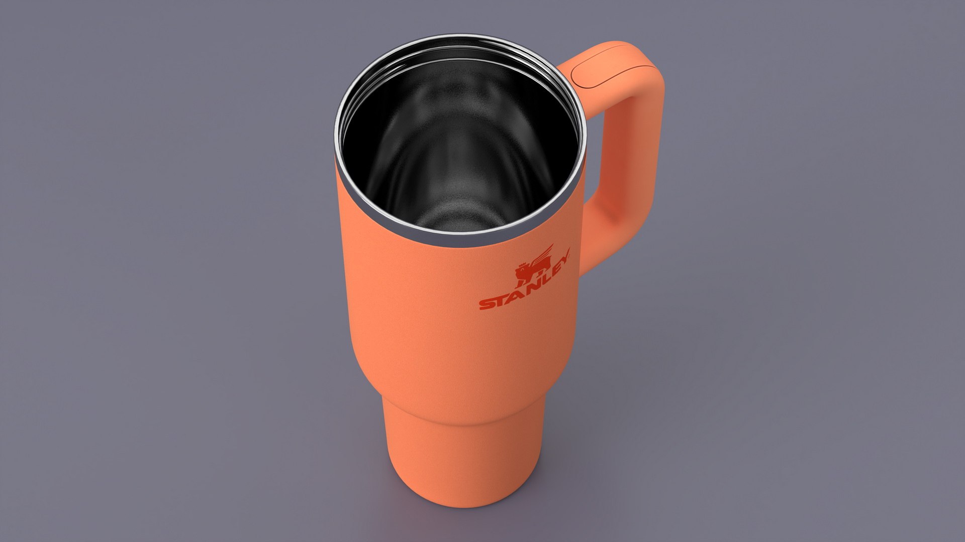 Travel Tumbler Quencher Stanley Orange Open 3D Model - TurboSquid 2231582