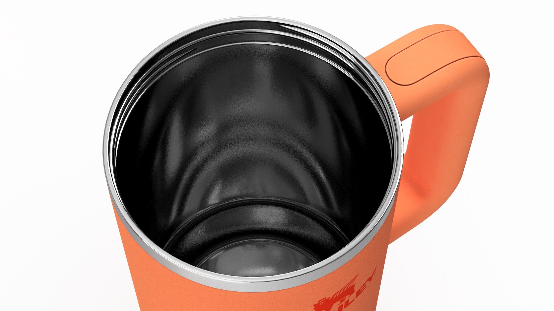 Travel Tumbler Quencher Stanley Orange Open 3D Model - TurboSquid 2231582