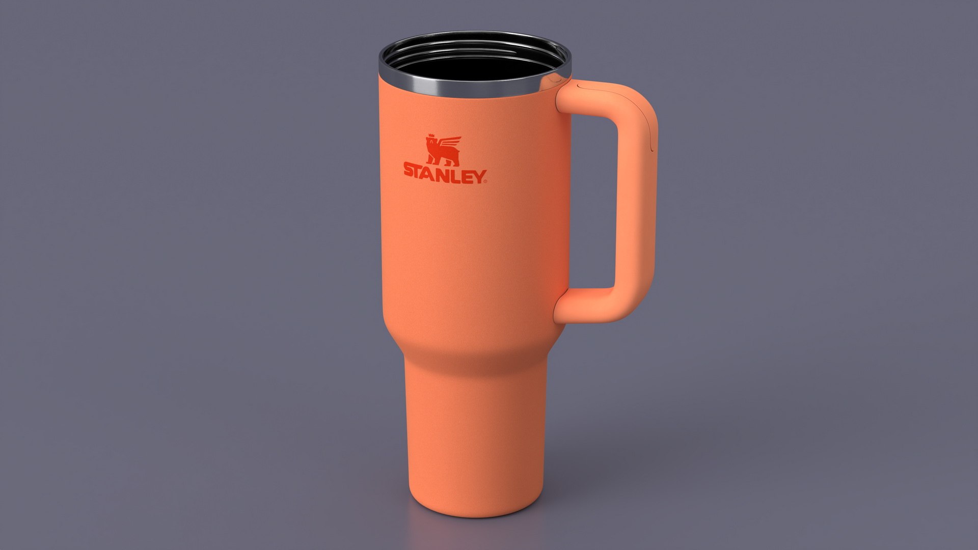 Travel Tumbler Quencher Stanley Orange Open 3D Model - TurboSquid 2231582