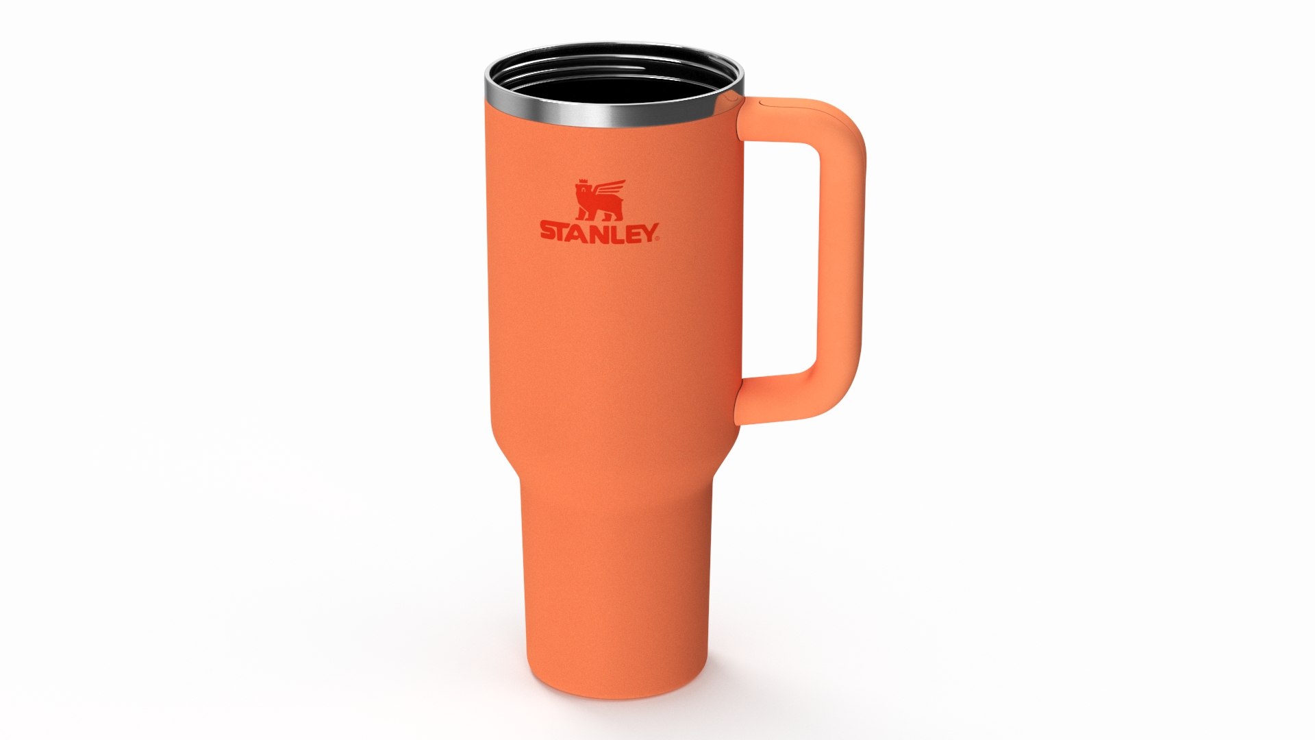 Travel Tumbler Quencher Stanley Orange Open 3D Model - TurboSquid 2231582