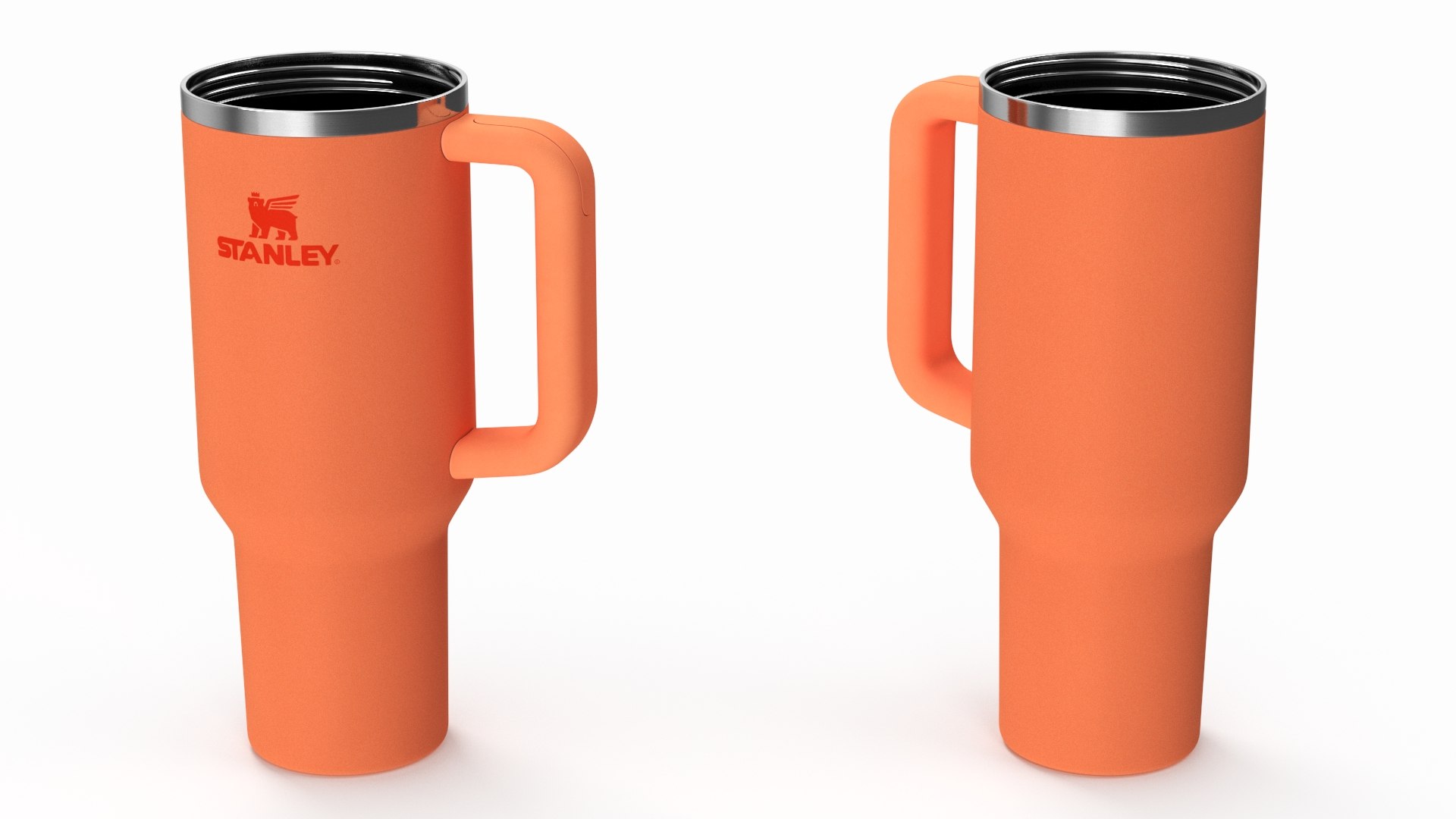 Travel Tumbler Quencher Stanley Orange Open 3D Model - TurboSquid 2231582