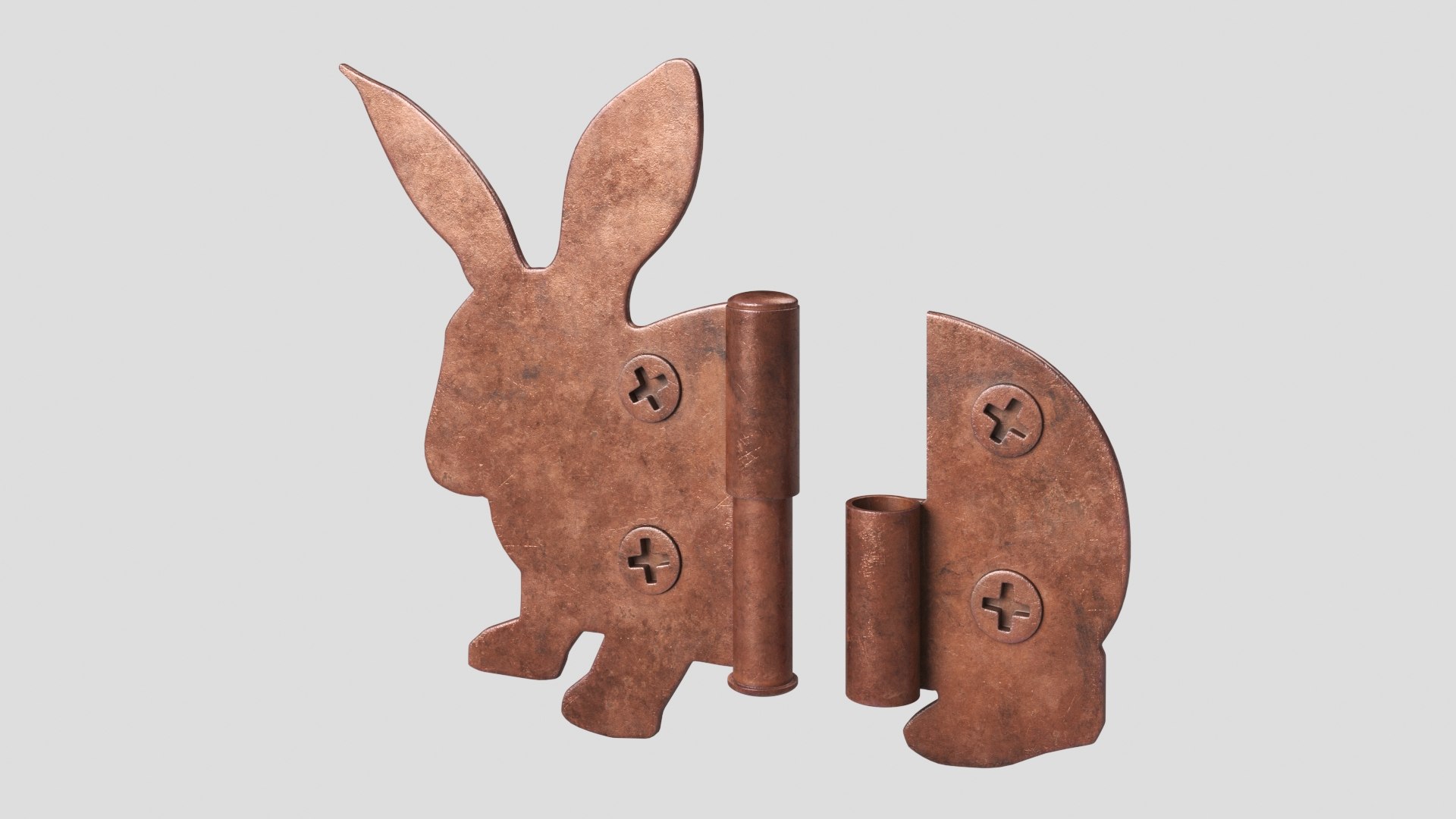 Brass Rabbit Shaped Hinge 3D - TurboSquid 2045885