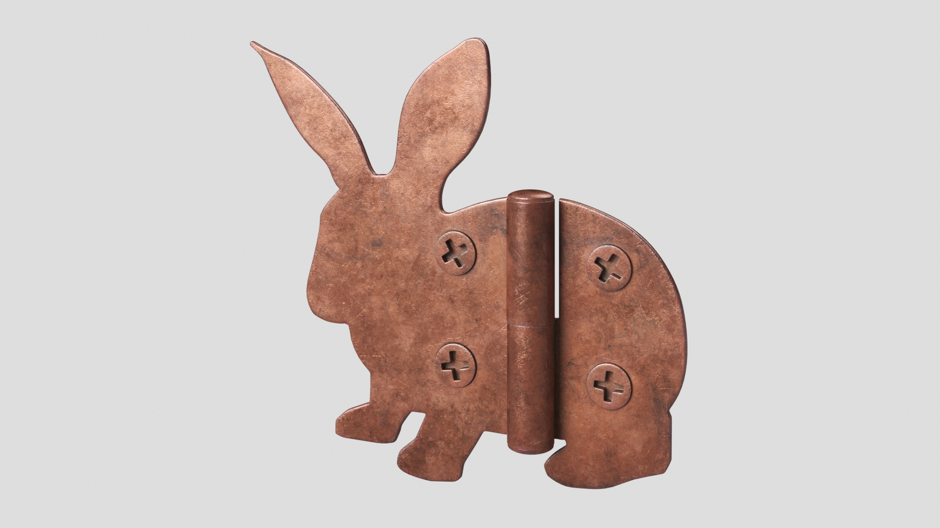 Brass Rabbit Shaped Hinge 3D - TurboSquid 2045885