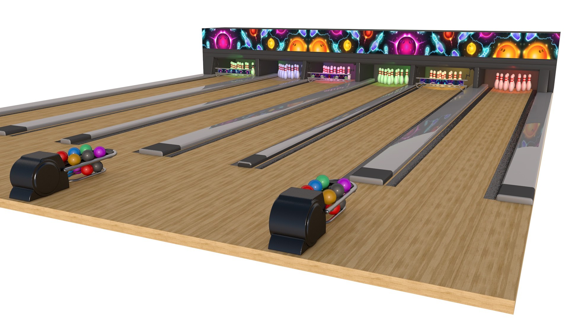 Bowling Alley Lane Model - TurboSquid 1763117