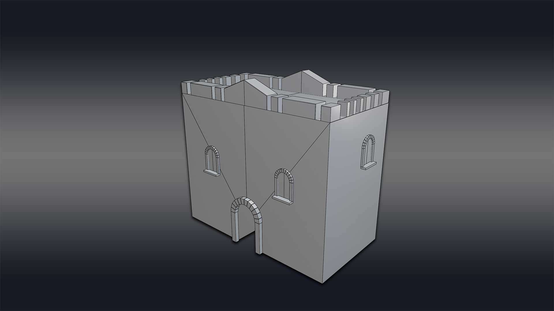 Free Low Poly Castle Gate - Cartoon Gate 3D Model - TurboSquid 2146947