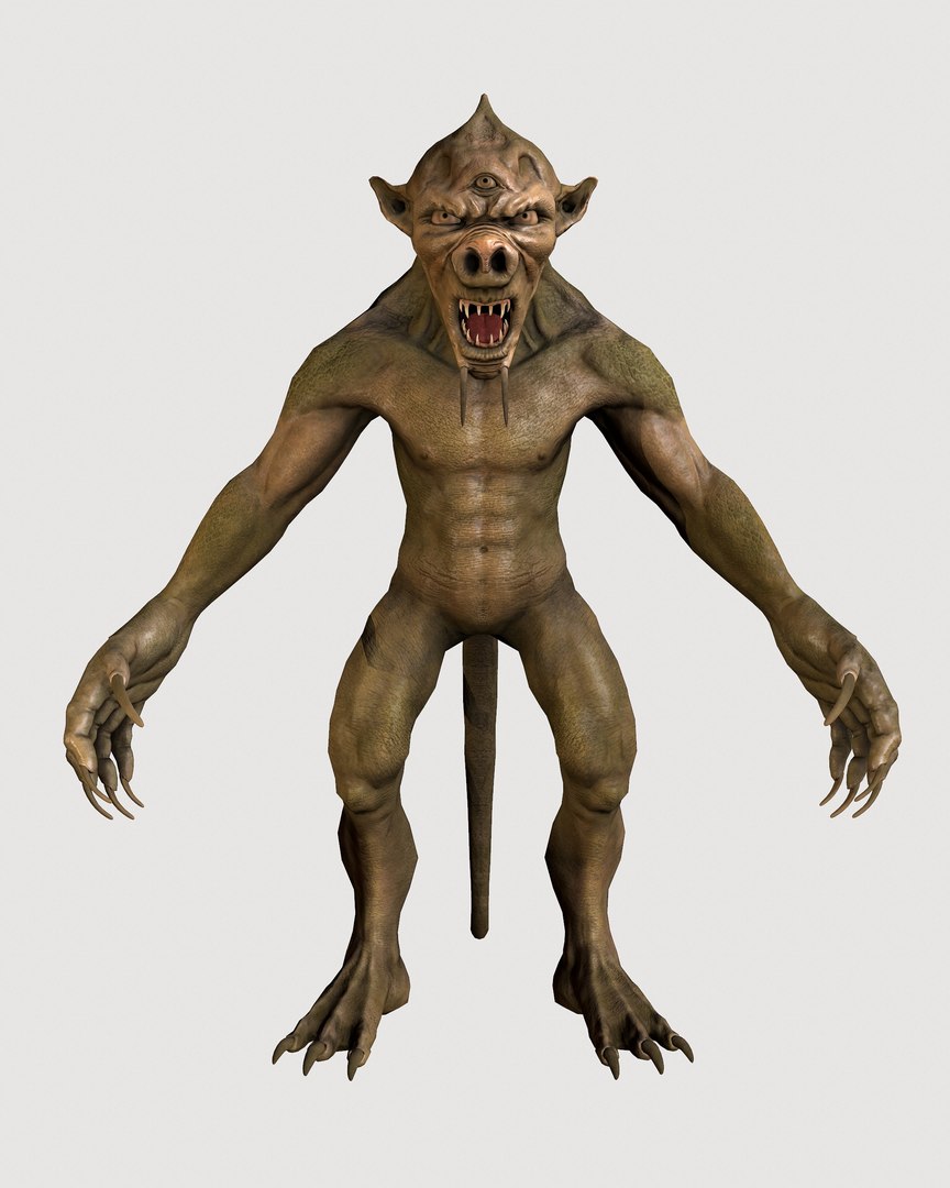 3ds Max Three-eyed Creature