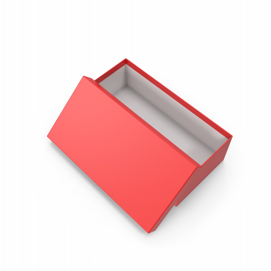 3D Red Shoe Box - TurboSquid 1849096