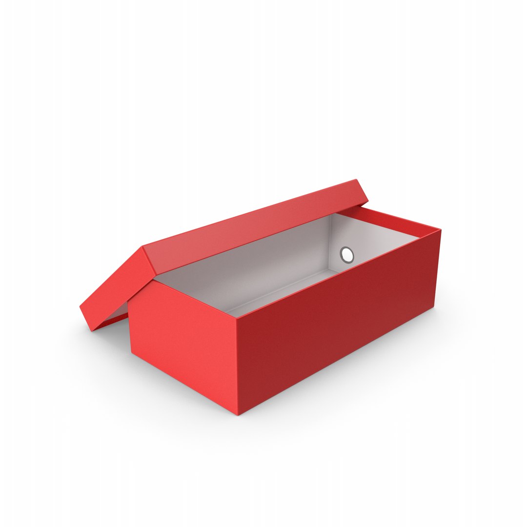 3D Red Shoe Box - TurboSquid 1849096