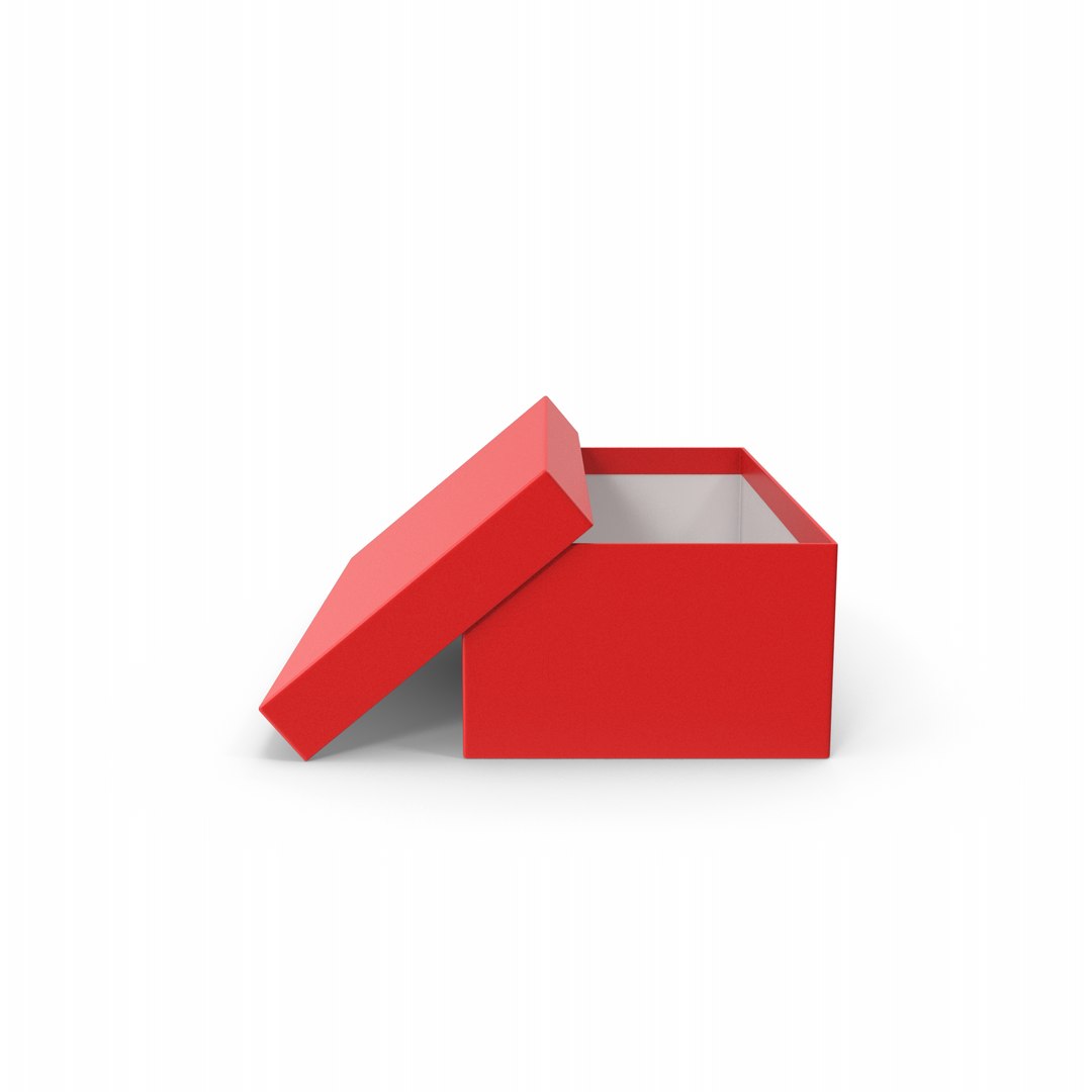 3D Red Shoe Box - TurboSquid 1849096