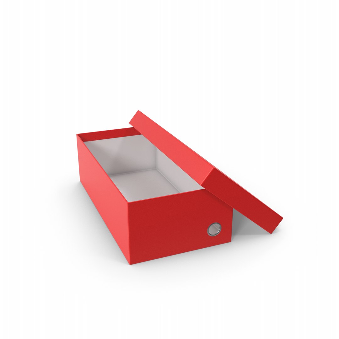 3D Red Shoe Box - TurboSquid 1849096