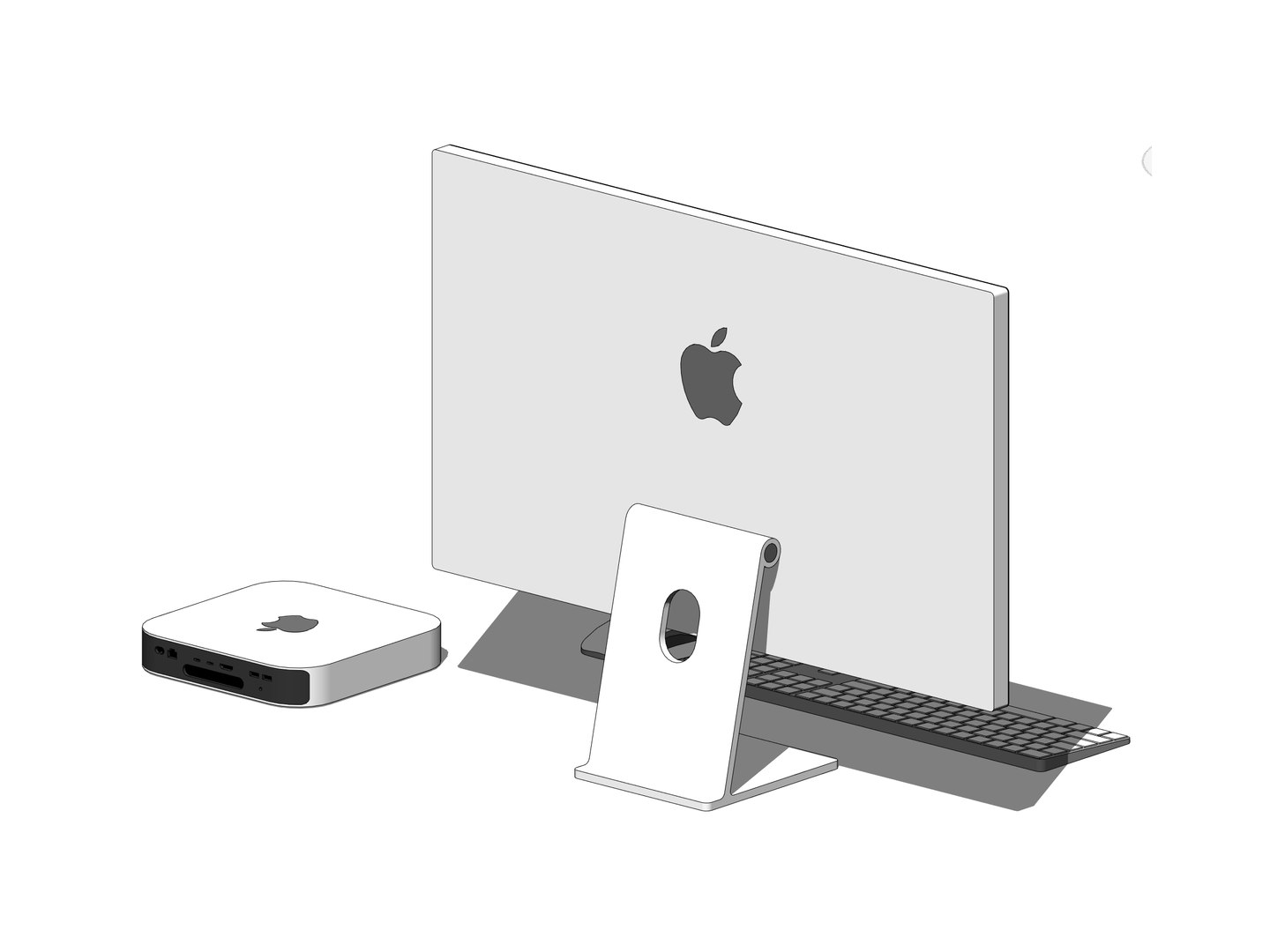 Apple Mac Mini Workstation - Revit Family 3D - TurboSquid 1918609