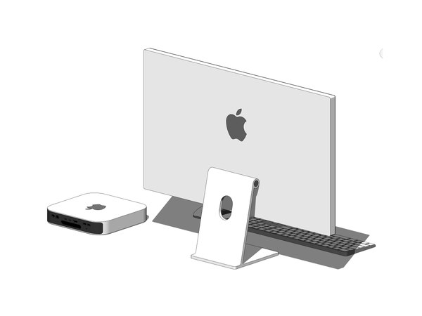 modelo 3d Apple Mac Mini Workstation - Revit Family - TurboSquid 1918609