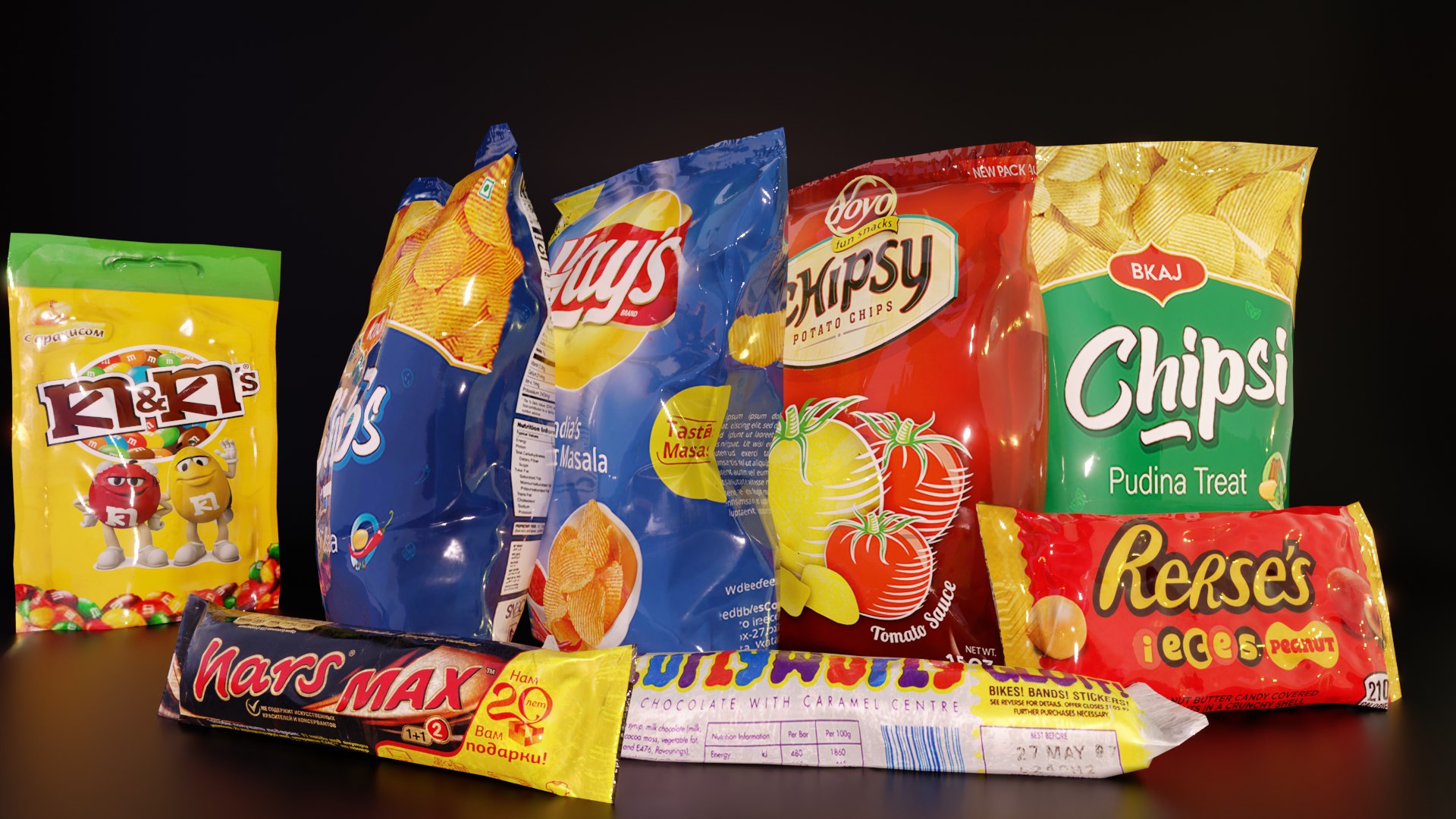 3D model Snacks bars packages - TurboSquid 1994257