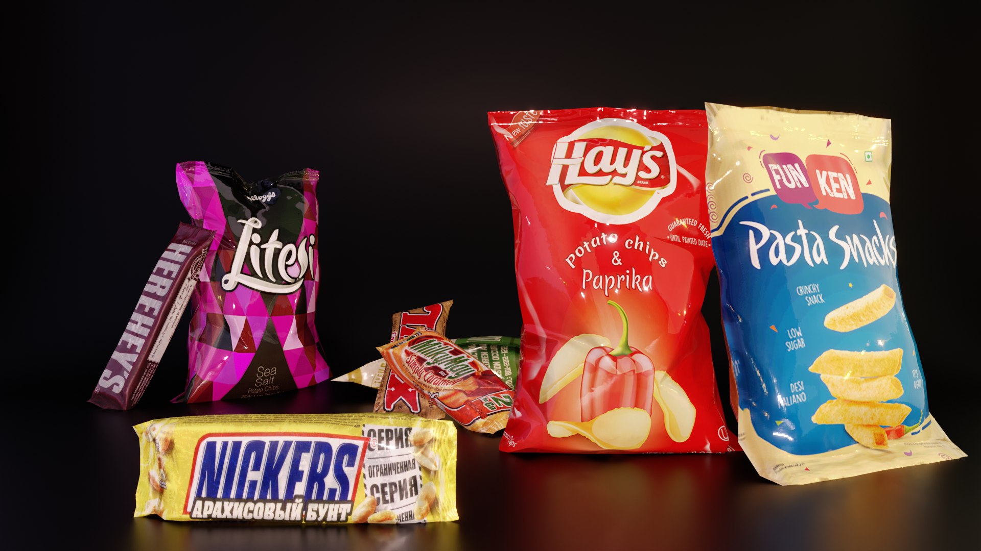 3D model Snacks bars packages - TurboSquid 1994257