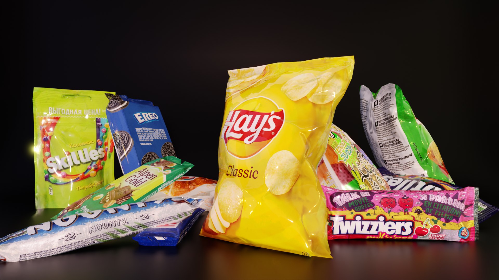 3D Model Snacks Bars Packages - TurboSquid 1994257