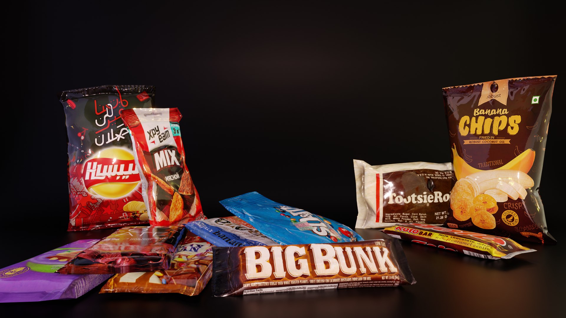 3D model Snacks bars packages - TurboSquid 1994257