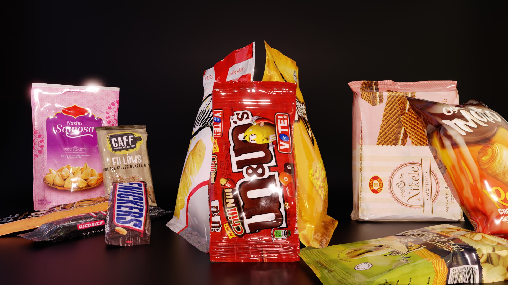 3D Model Snacks Bars Packages - TurboSquid 1994257
