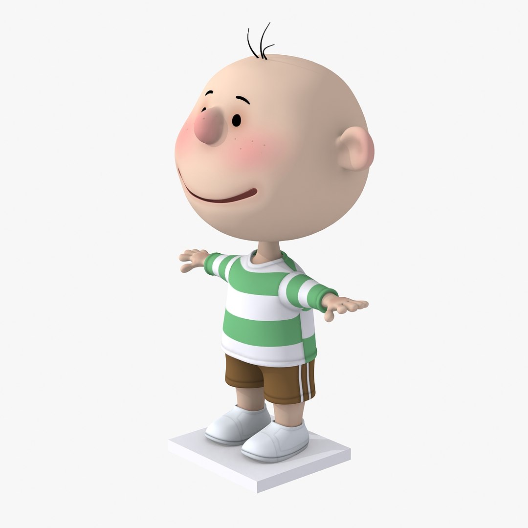 Max Rigged Cartoon Kid Pink