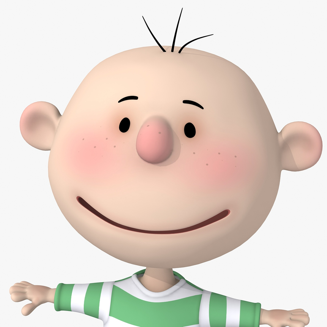 max rigged cartoon kid pink