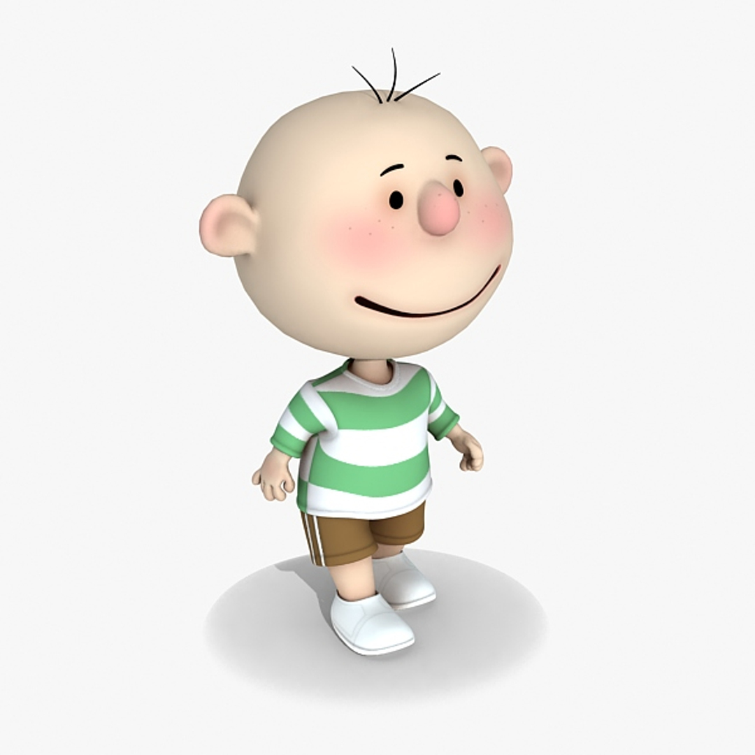 Max Rigged Cartoon Kid Pink