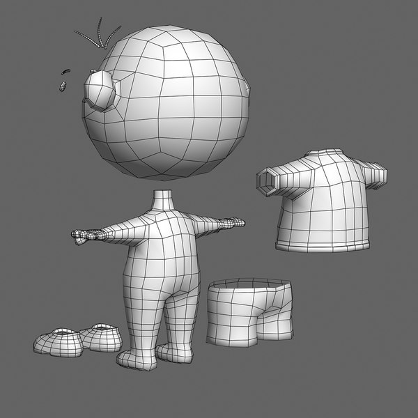 max rigged cartoon kid pink