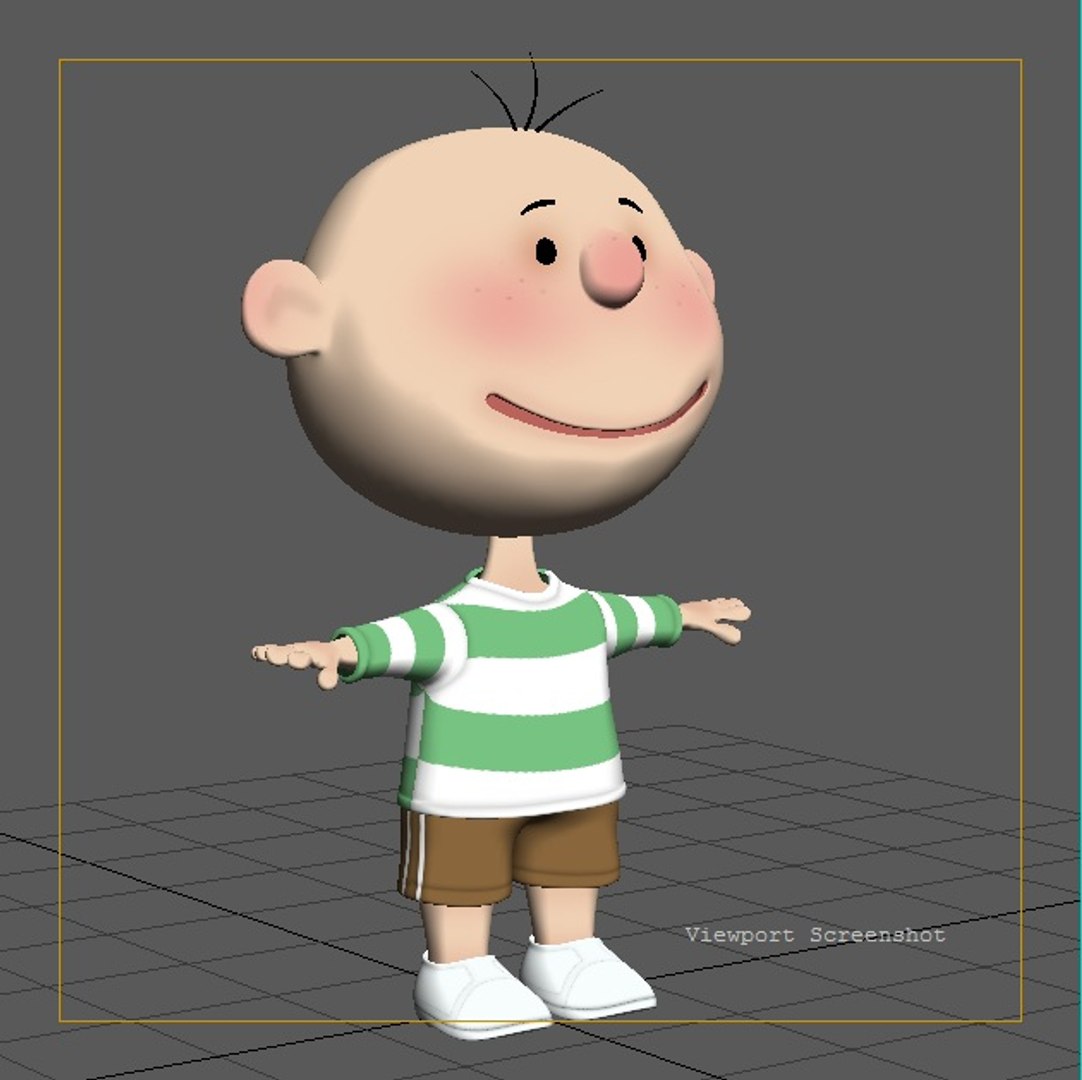 Max Rigged Cartoon Kid Pink
