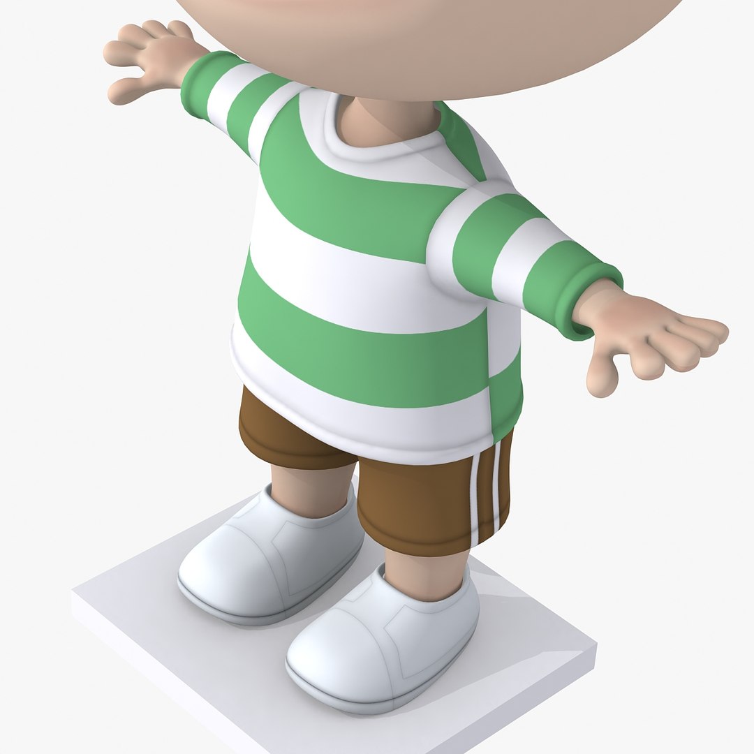 Max Rigged Cartoon Kid Pink