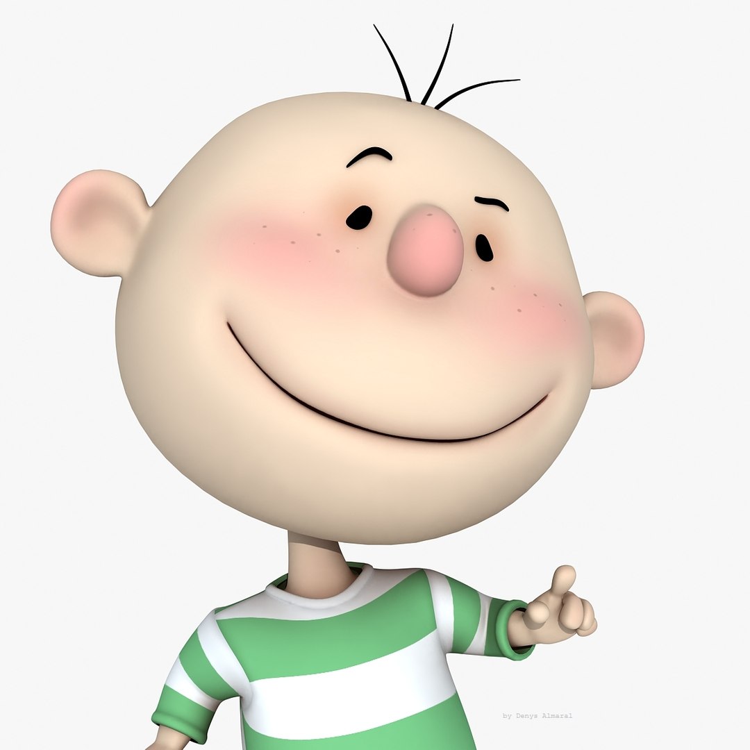 Max Rigged Cartoon Kid Pink