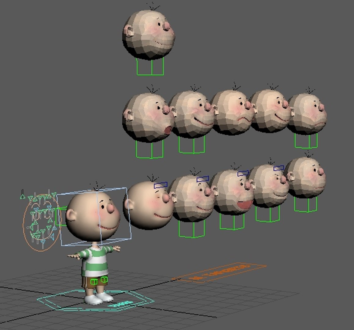 Max Rigged Cartoon Kid Pink