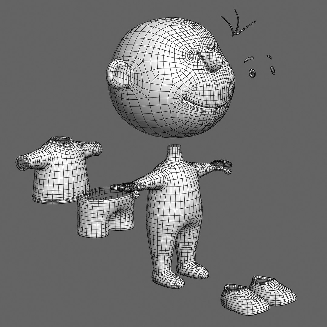 Max Rigged Cartoon Kid Pink