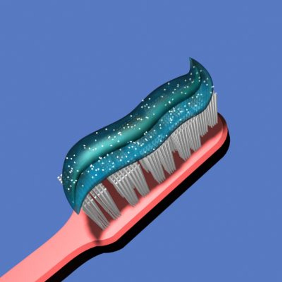 dental instruments toothpaste 3d model