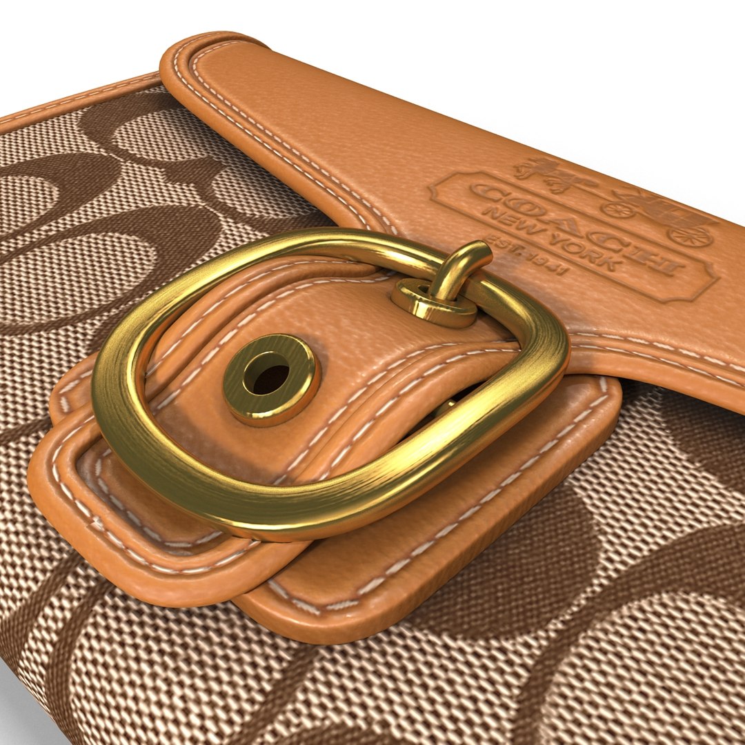 coach wallet 3d model