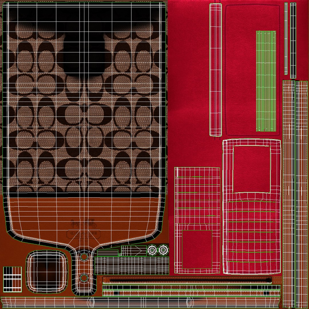 coach wallet 3d model