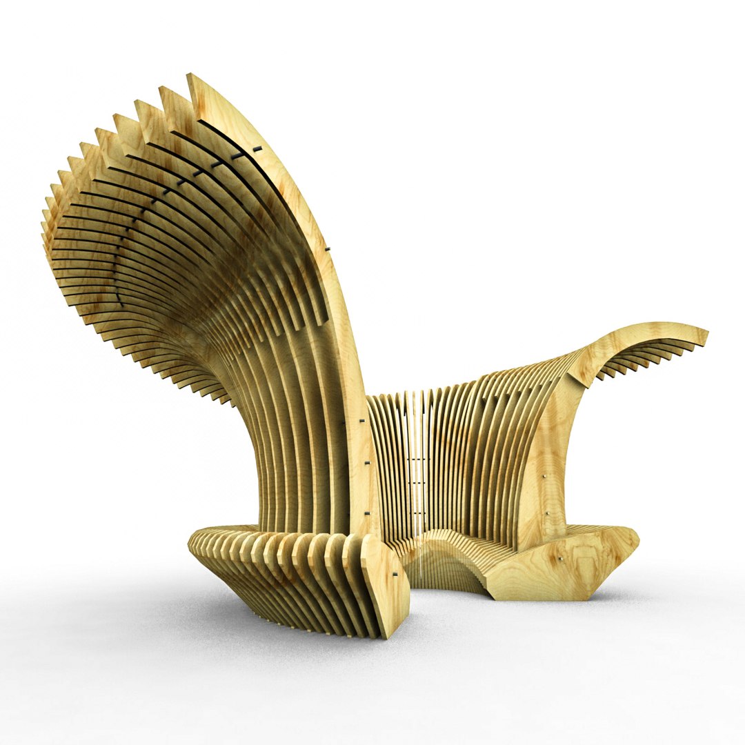 Landscape Parks Parametric Wood 3d Model