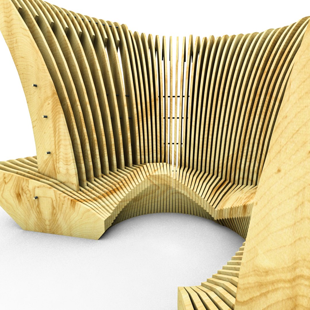 Landscape Parks Parametric Wood 3d Model
