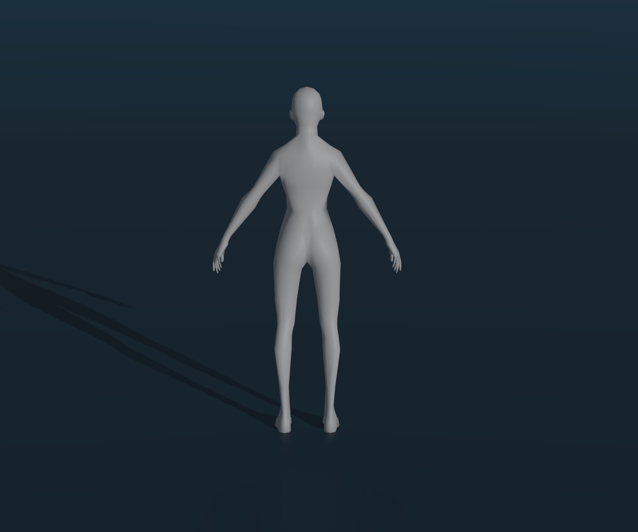 3D Female Body Base Mesh Animated And Rigged 3D Model 1k Polygons ...