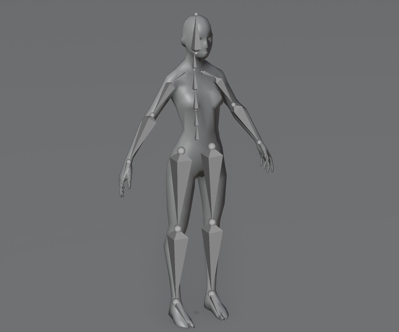 3D Female Body Base Mesh Animated And Rigged 3D Model 1k Polygons ...