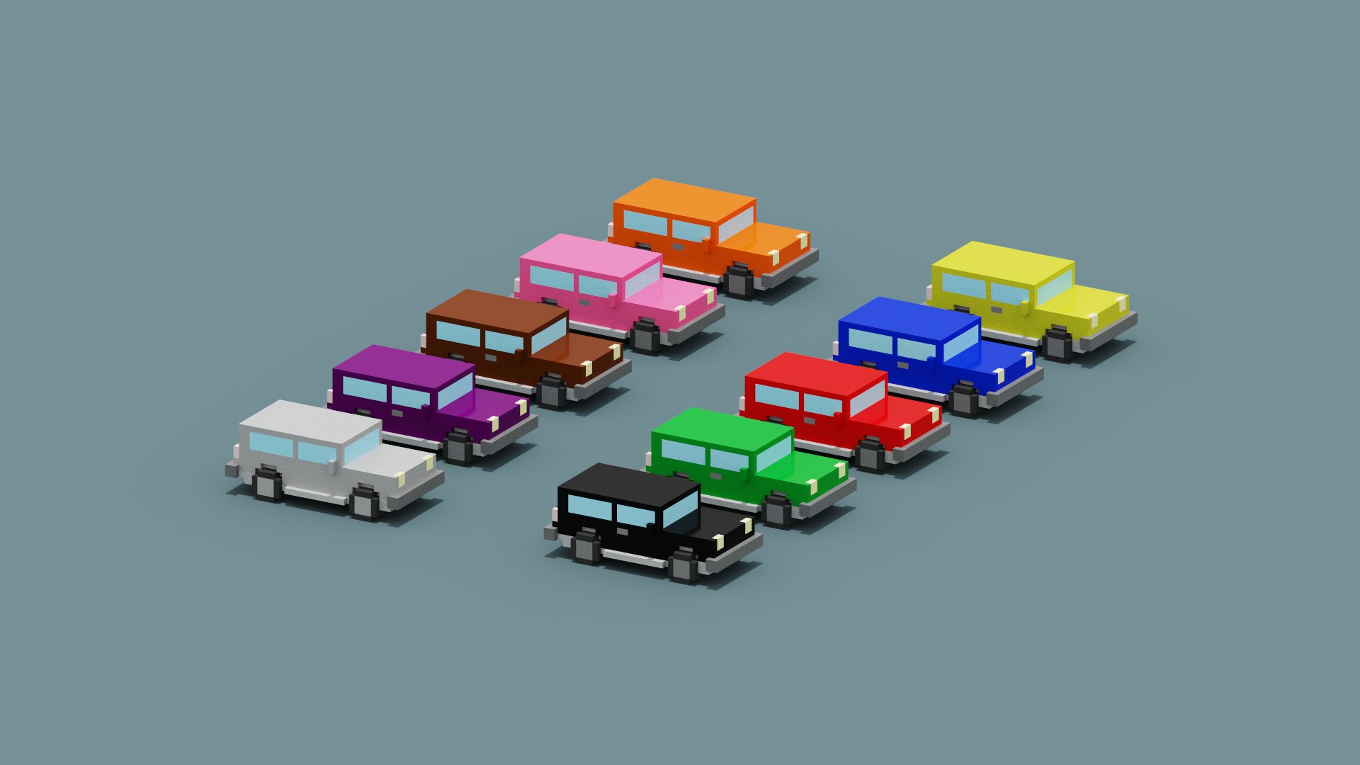 Voxel Cars Low-poly 3D Model 3D Model - TurboSquid 1917709