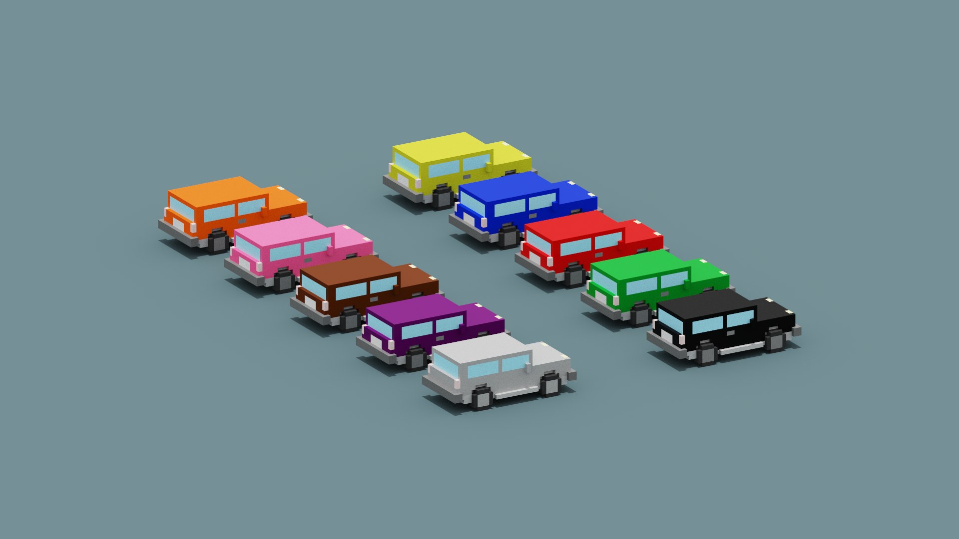 Voxel Cars Low-poly 3D Model 3D Model - TurboSquid 1917709