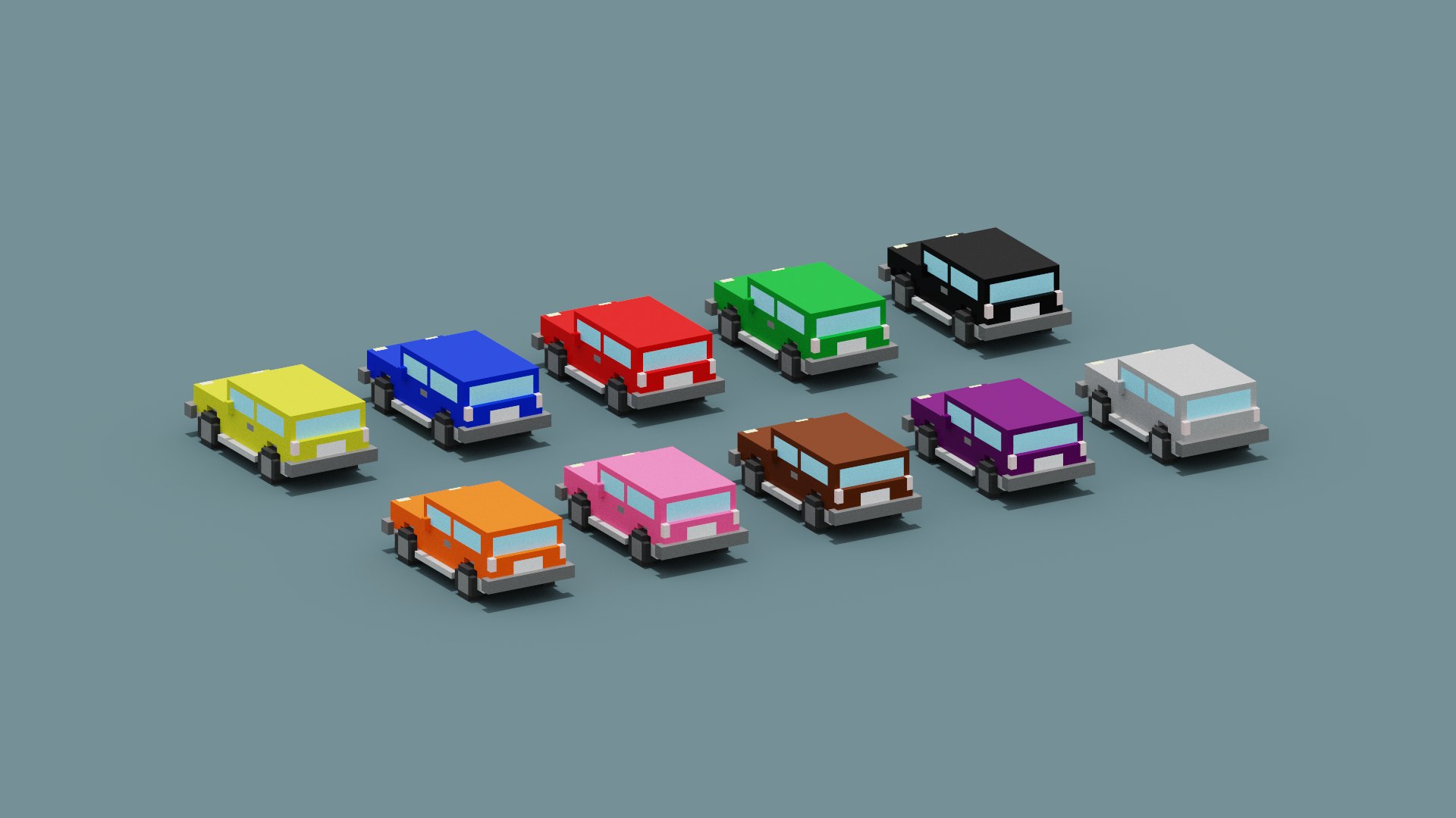 Voxel Cars Low-poly 3D Model 3D Model - TurboSquid 1917709
