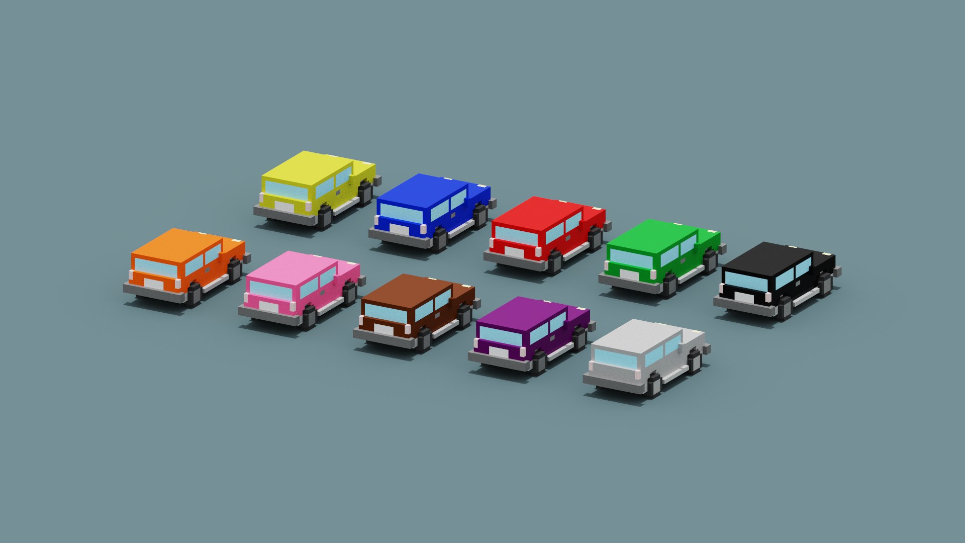 Voxel Cars Low-poly 3D Model 3D Model - TurboSquid 1917709