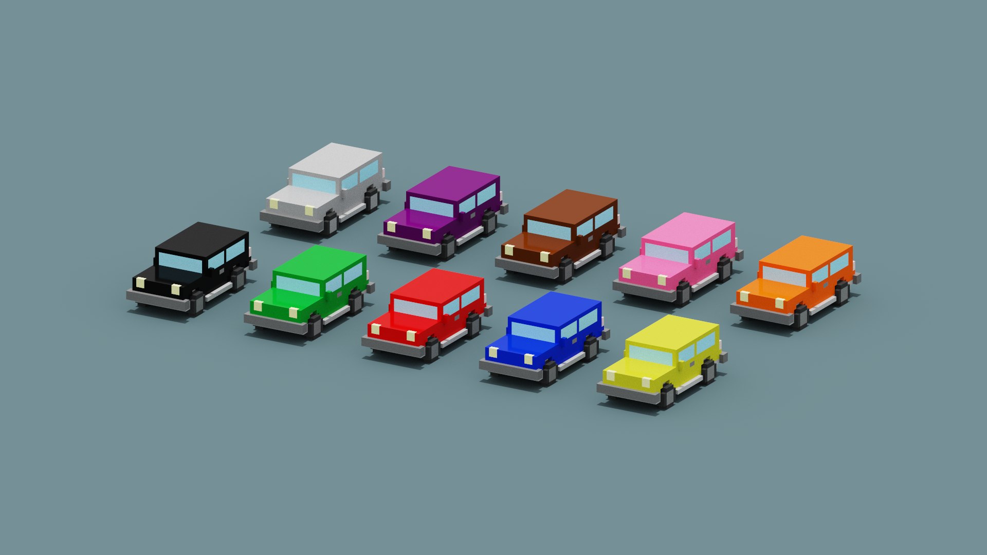 Voxel Cars Low-poly 3D Model 3D Model - TurboSquid 1917709