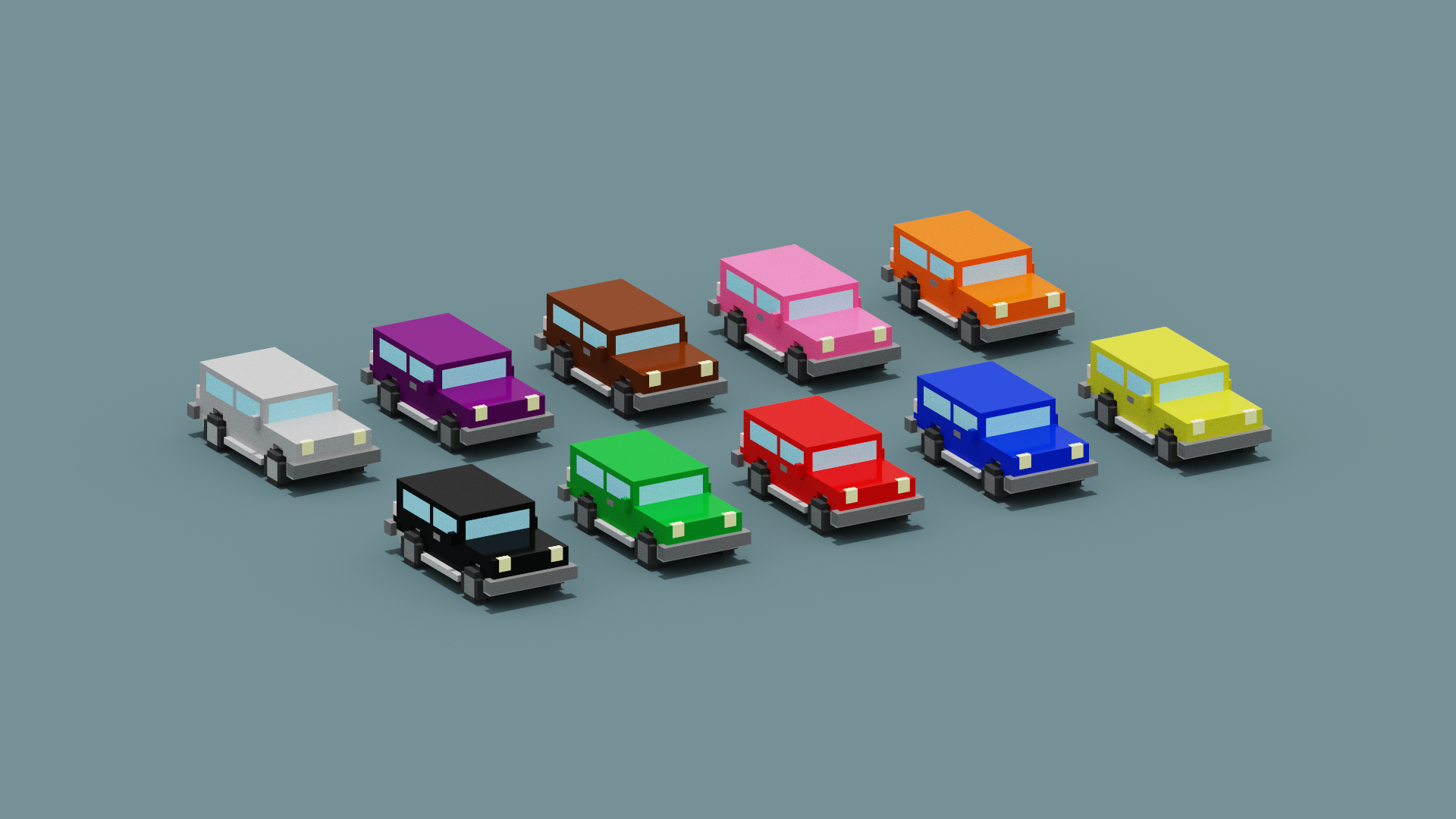 Voxel Cars Low-poly 3D Model 3D Model - TurboSquid 1917709