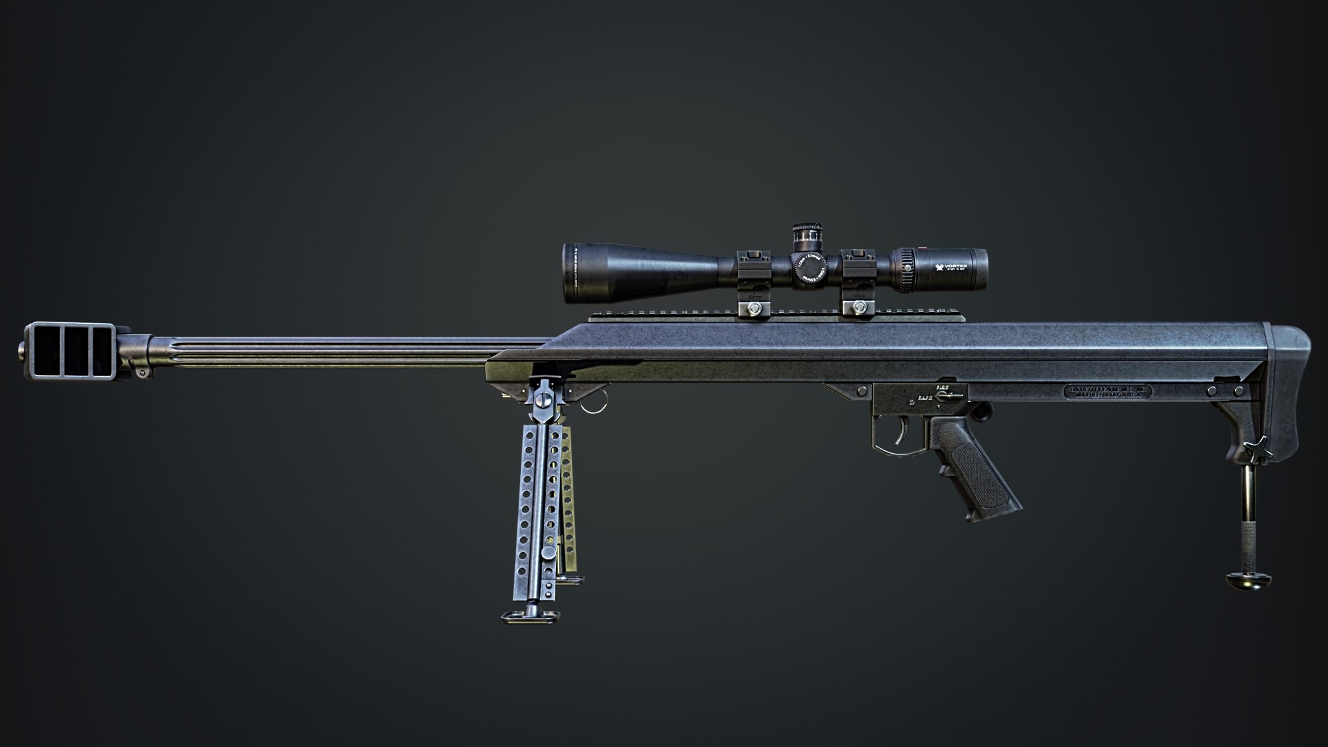 Barrett M99 With Vortex Viper Scope 3D Model - TurboSquid 1813638